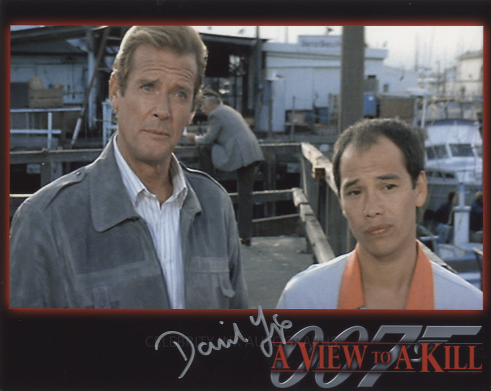 DAVID YIP as Chuck Lee - James Bond: A View To A Kill – Celebrity Ink Autographs