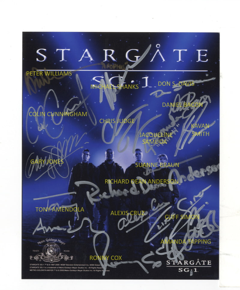 STARGATE Multi Signed Photo - 16 Autographs – Celebrity Ink Autographs