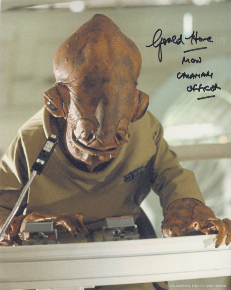 GERALD HOME as a Mon Calamari Office - Star Wars – Celebrity Ink Autographs